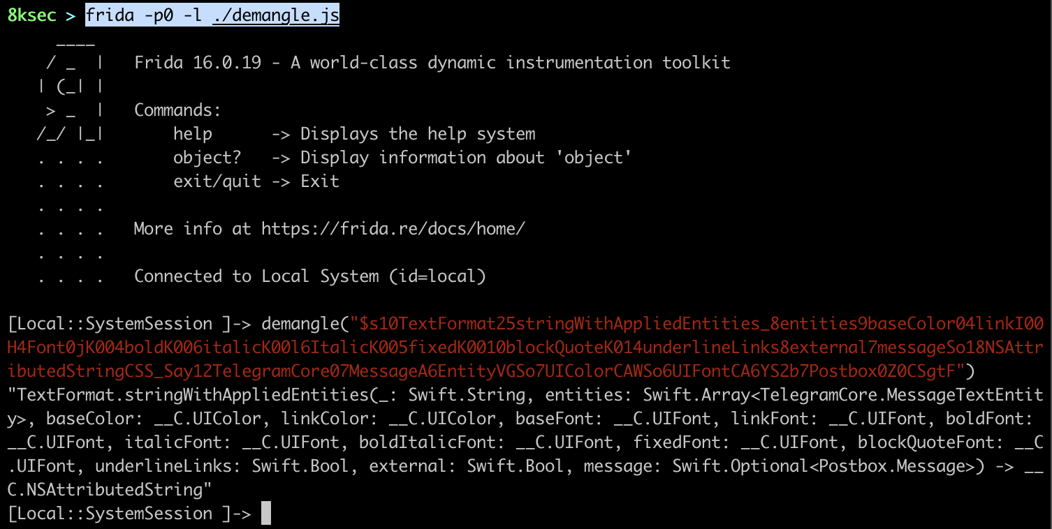 Advanced Frida Usage Part 2 – Analyzing Signal And Telegram Messages On iOS | 8kSec Blogs